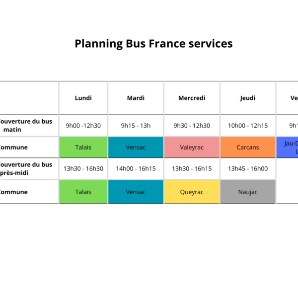 BUS ITINÉRANT FRANCE SERVICES - Médoc Atlantique